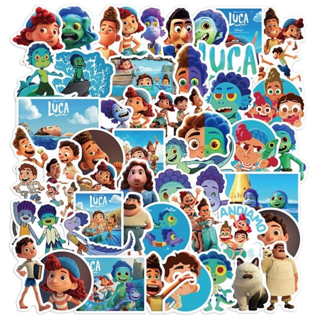 Disney Luca Stickers Pack | Alberto Giulia | Water Resistant | Laptop ...