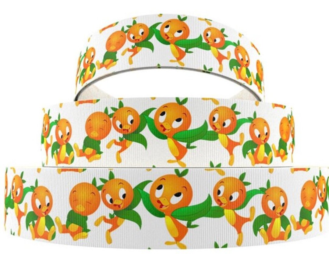 Disney Orange Bird Ribbon 1", 1.5" and 2" High Quality Grosgrain Ribbon ...