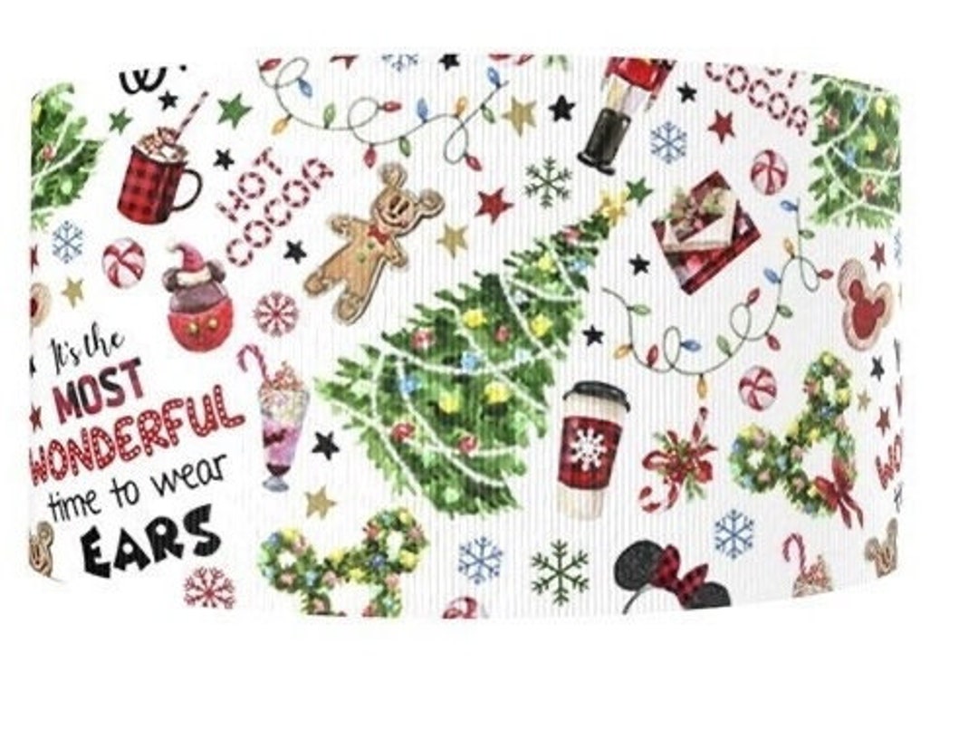Disney Christmas Ribbon 1", 1.5" and 2" High Quality Grosgrain Ribbon ...