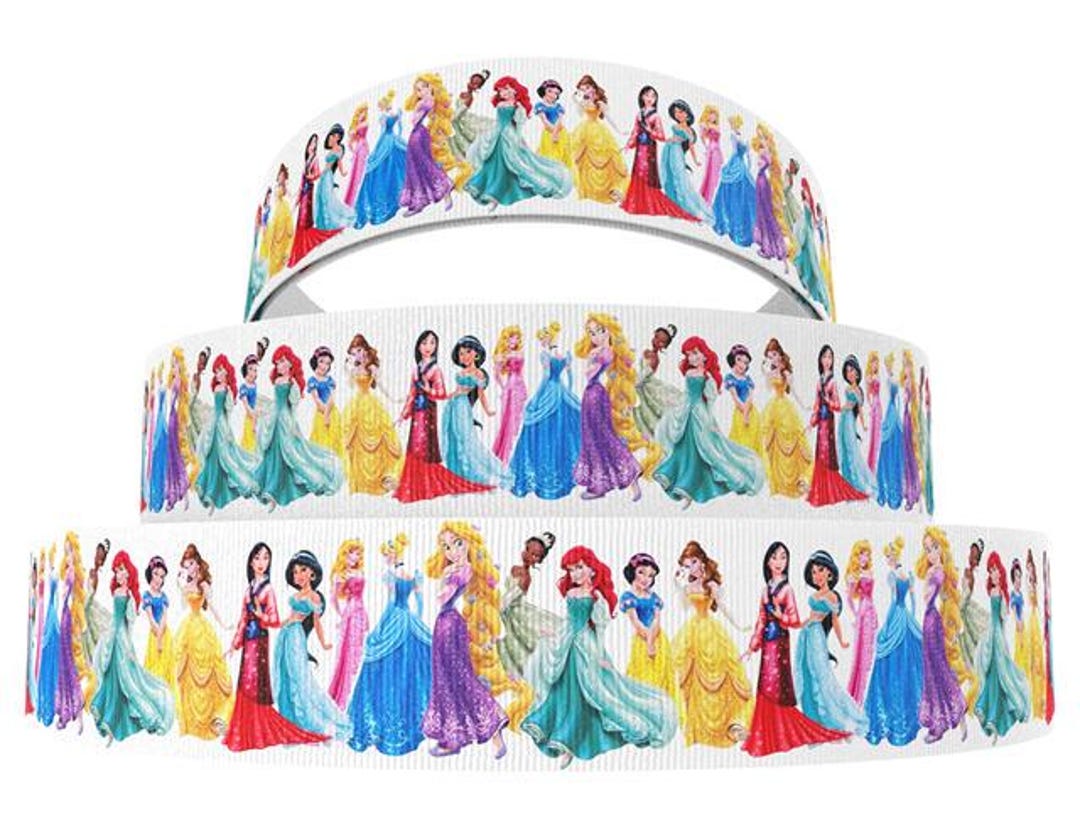 Disney Princess Ribbon 1" and 1.5" High Quality Grosgrain Ribbon by the ...