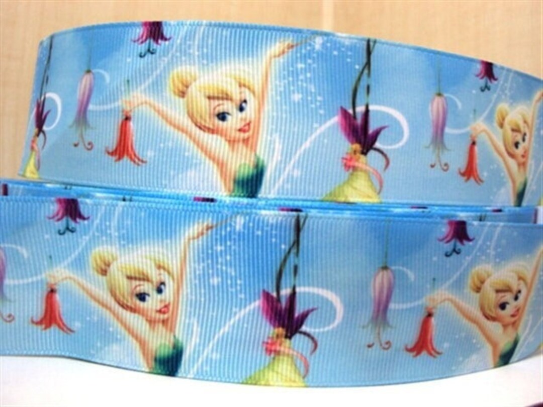 Disney Tinker Bell Ribbon 1.5 High Quality Grosgrain Ribbon by the Yard ...