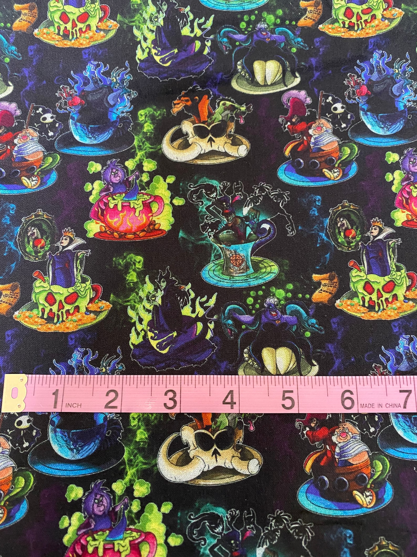 Disney Villains Fabric 100% Cotton Fabric by the Yard Villains - Etsy