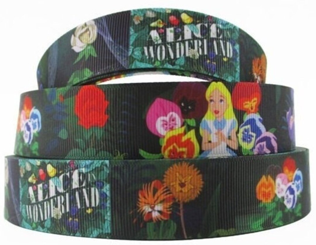 Disney's Alice in Wonderland Ribbon 1" High Quality Grosgrain Ribbon by ...