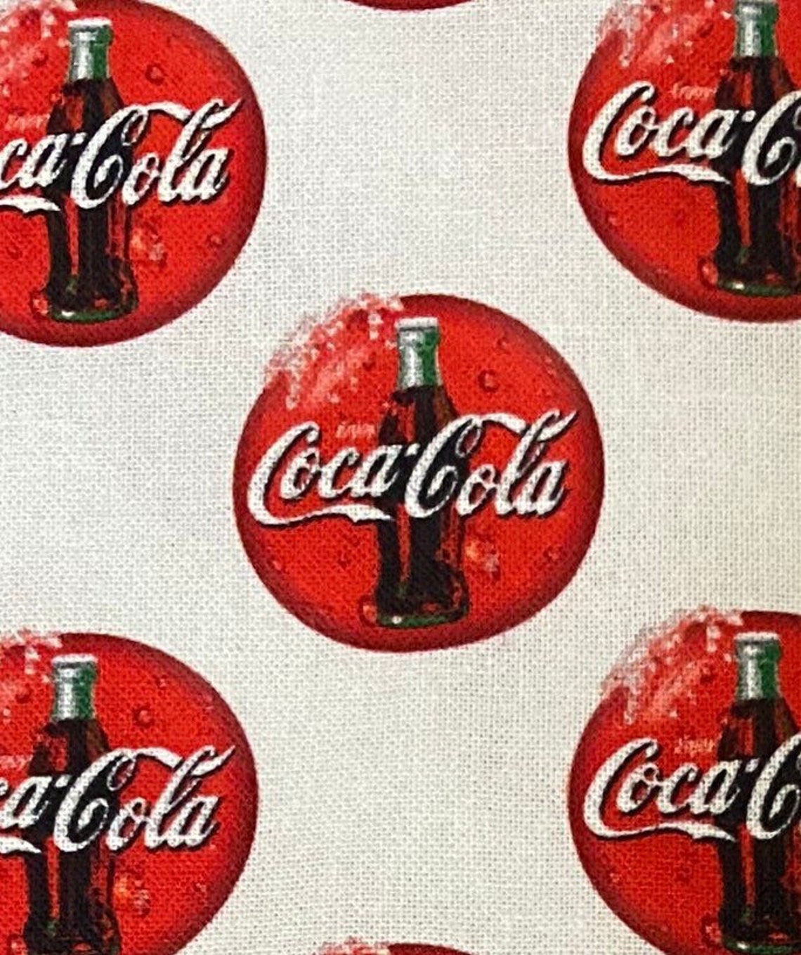 Coke Fabric 100% Cotton Fabric by the Yard Coca Cola Fabric - Etsy