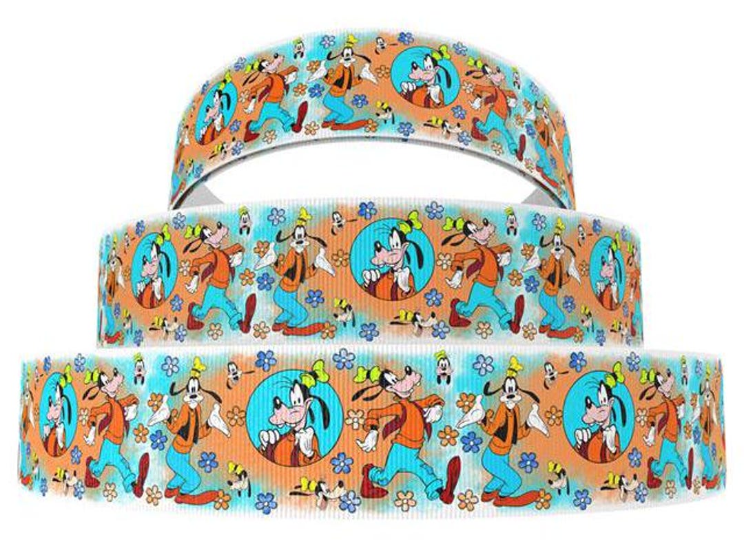 Disney Goofy Ribbon 1" and 1.5" High Quality Grosgrain Ribbon by the ...