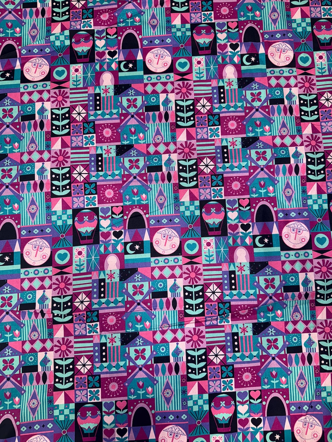 It’s a Small World Fabric 100% Cotton Fabric by the Yard Disney World ...