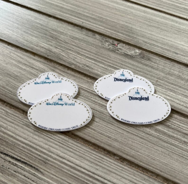 Disneyland Disney World Name Tag Flat Back Planar Resin Cast - Etsy