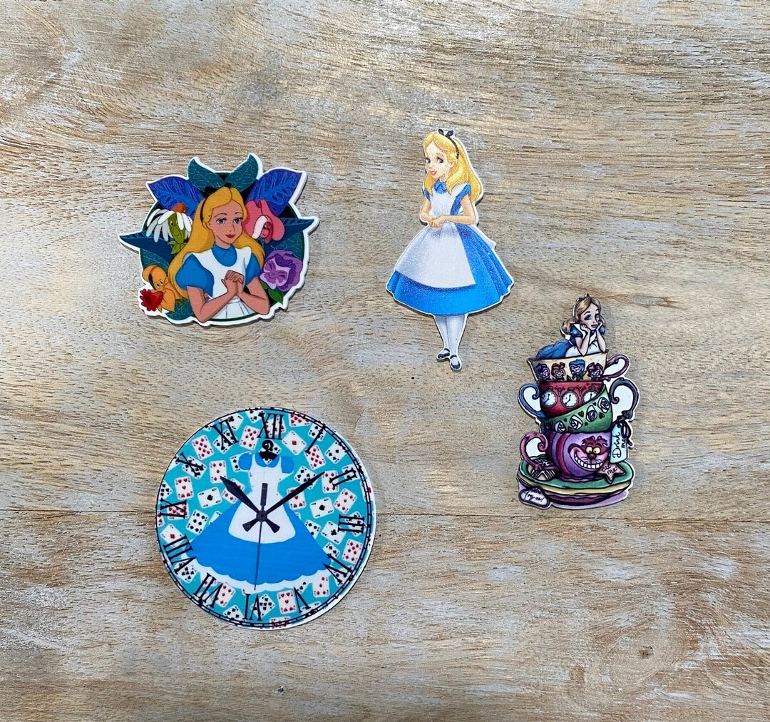 Disney Alice in Wonderland Planar Resin Flat Backs Hair Bow Center ...