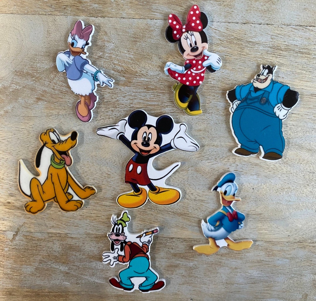 Disney Mickey Friends Resin | Flat Back Planar Resin | Hair Bow Center ...