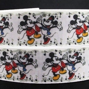Disney Mickey Mouse Minnie Mouse Ribbon 1 High Quality Grosgrain Ribbon ...