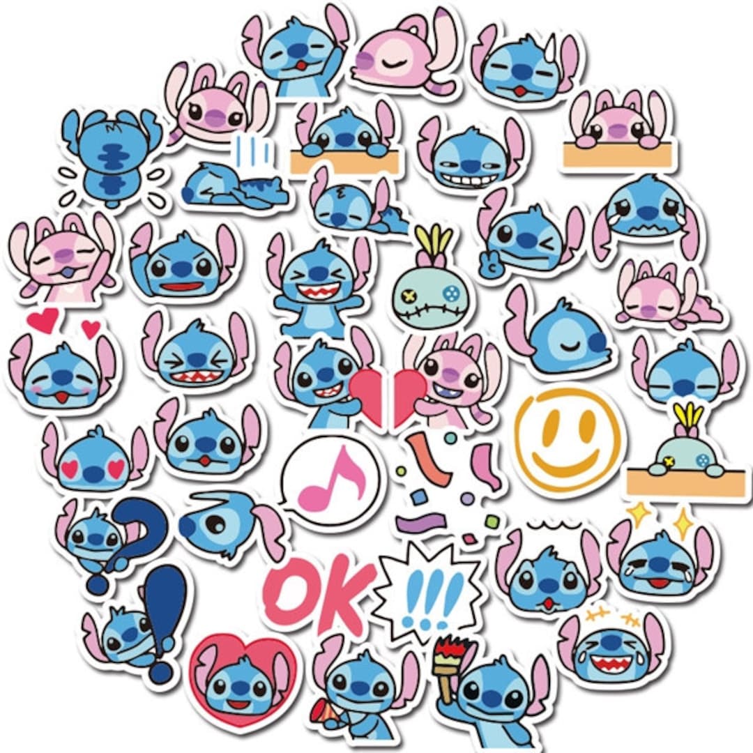 Disney Stitch Stickers Pack | Water Resistant | Laptop Stickers Water ...