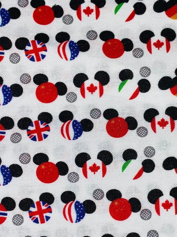 Disney Epcot Flags Around the World Fabric 100% Cotton Fabric - Etsy