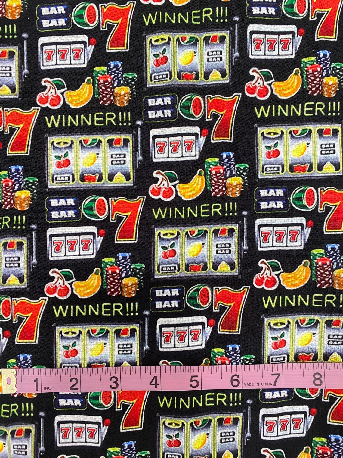 Casino Fabric 100% Cotton Fabric by the Yard Slot Machine - Etsy