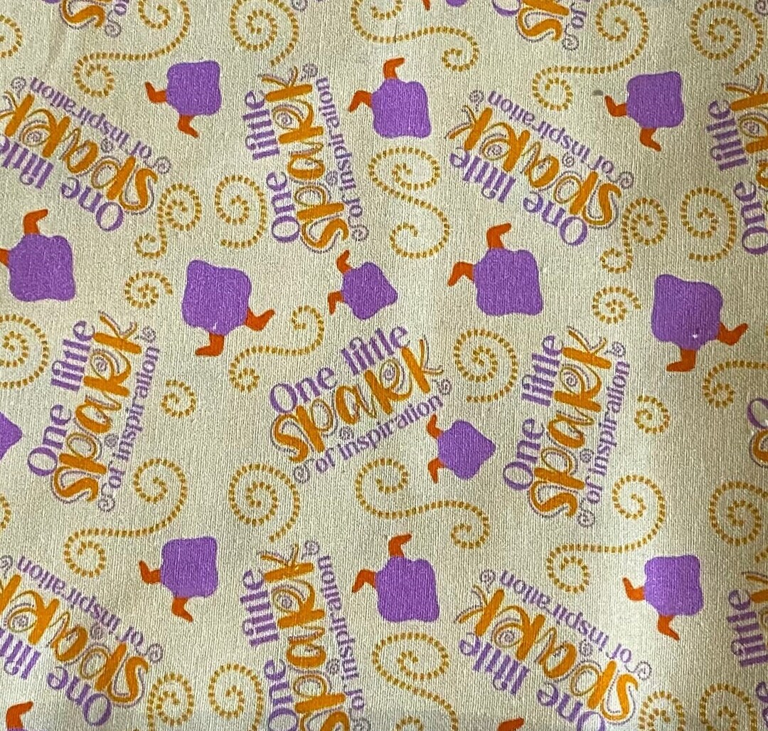 18x10" Figment Fabric 100% Cotton Fabric Remnant | Disney Epcot Mascot ...