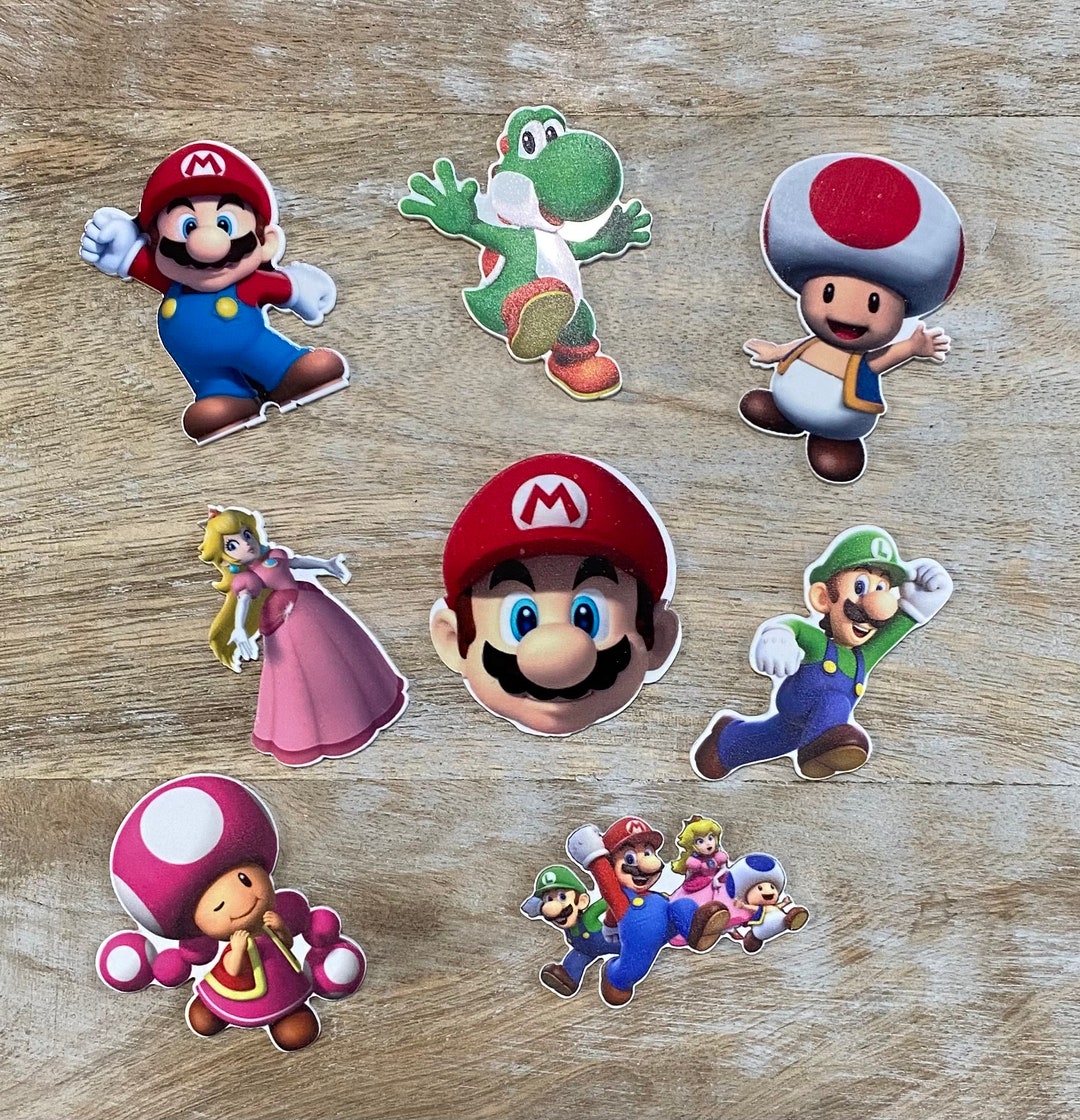 Mario Flat Back Planar Resin Luigi Yoshi Toad Princess - Etsy