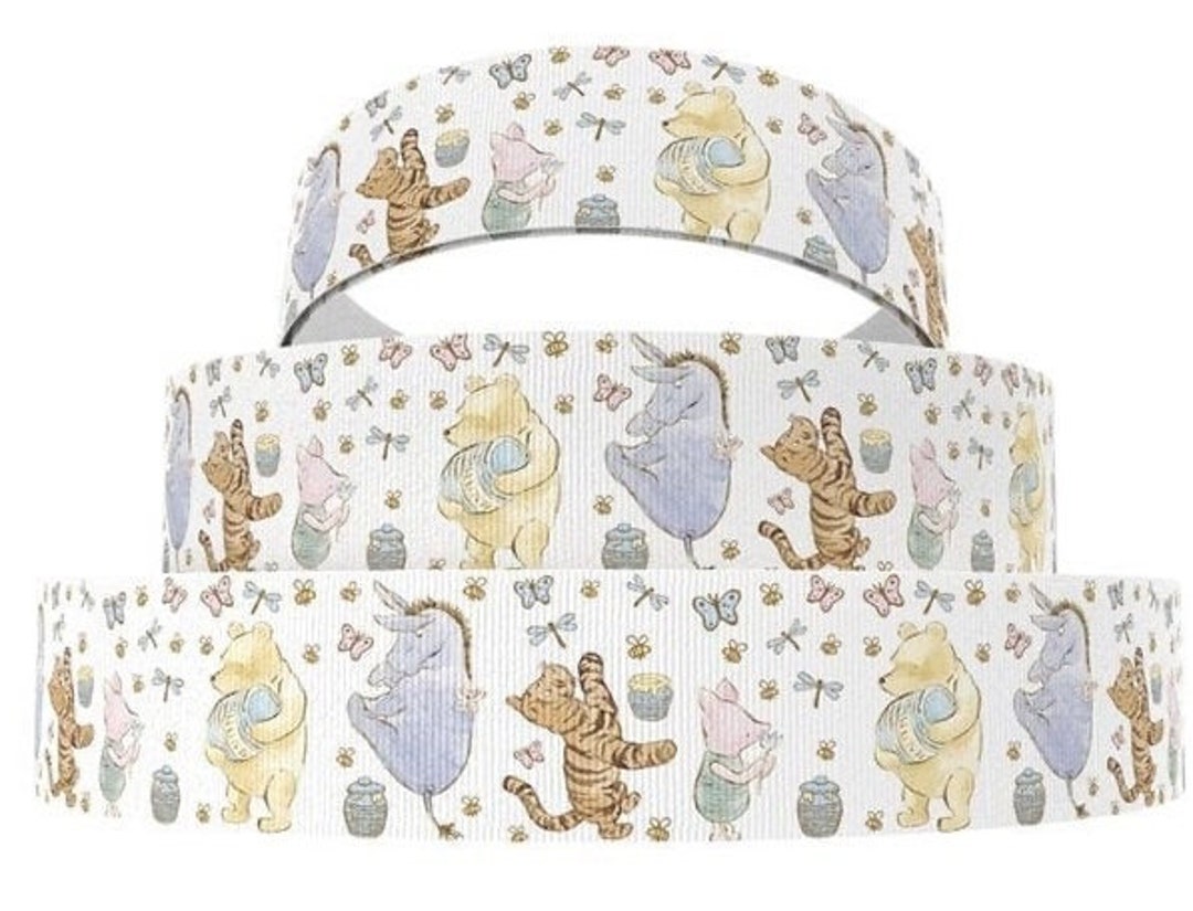 Disney Winnie the Pooh Ribbon 1", 1.5" and 2” High Quality Grosgrain ...