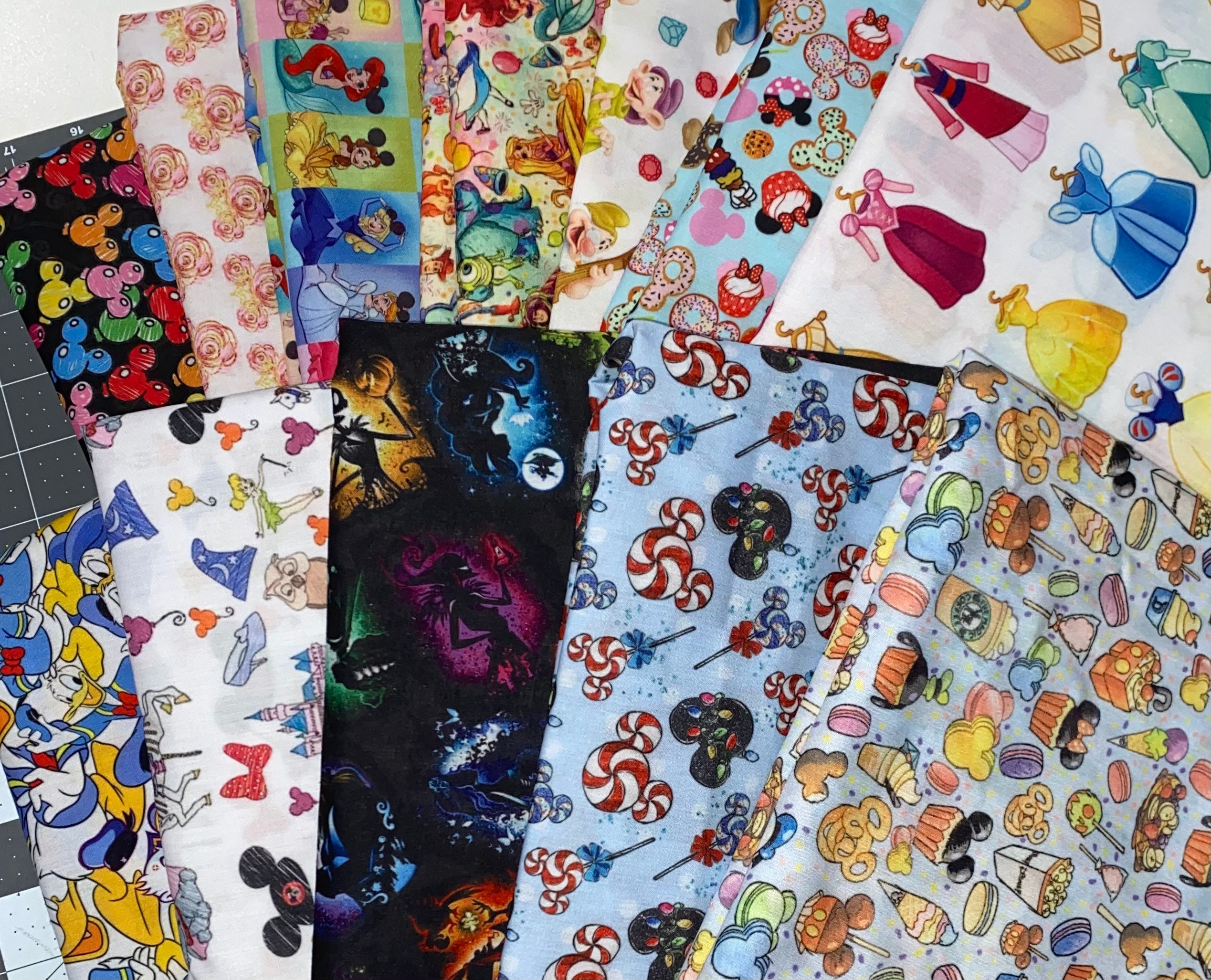Disney Fabric Bundle Mystery Grab Bag NO Duplicates 10 Fat - Etsy