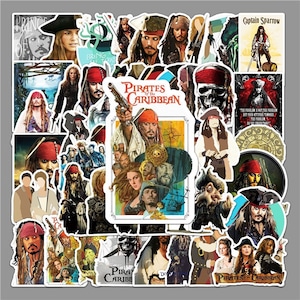 Disney Pirates of the Caribbean Sticker Packs High Quality Water ...