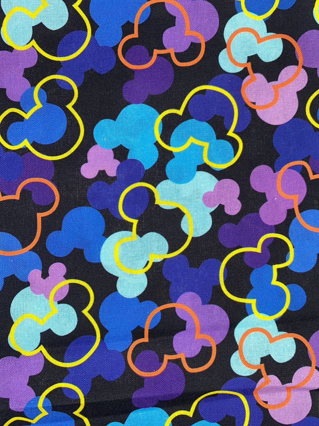 Disney Mickey Mouse Fabric 100% Cotton Fabric by the Yard 50th ...