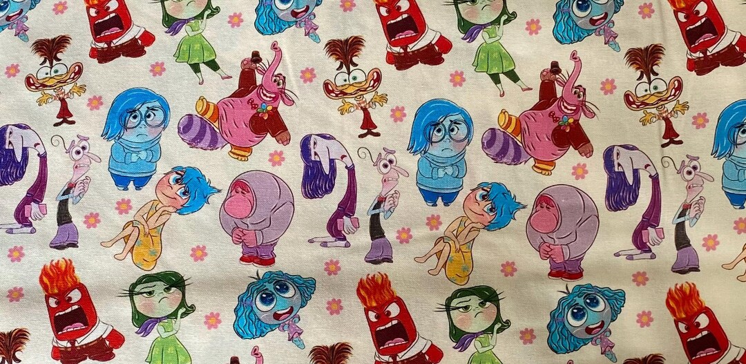 Inside Out Fabric 100% Cotton Fabric by the Yard Disney Inside Out 2 ...