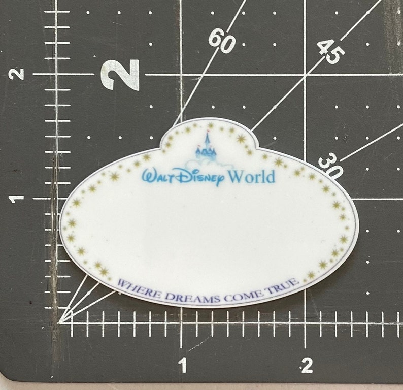 Disneyland Disney World Name Tag Flat Back Planar Resin Cast - Etsy