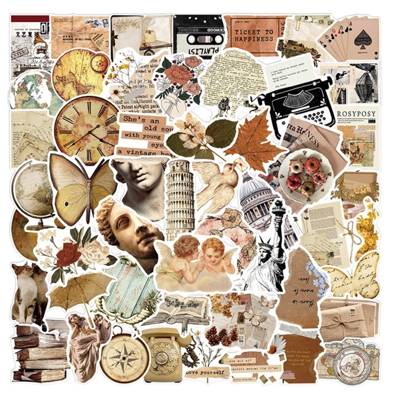 Dark Academia Stickers Pack Water Resistant Laptop - Etsy