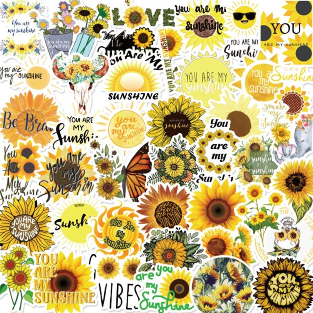 Sunflowers Stickers Pack | Water Resistant | Scrapbooking | Journaling ...