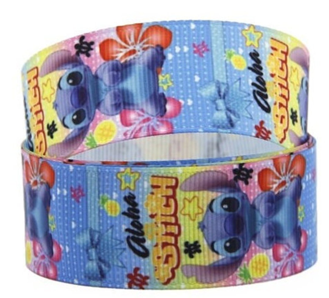 Disney Stitch Ribbon 1" High Quality Grosgrain Ribbon by the Yard Lilo ...