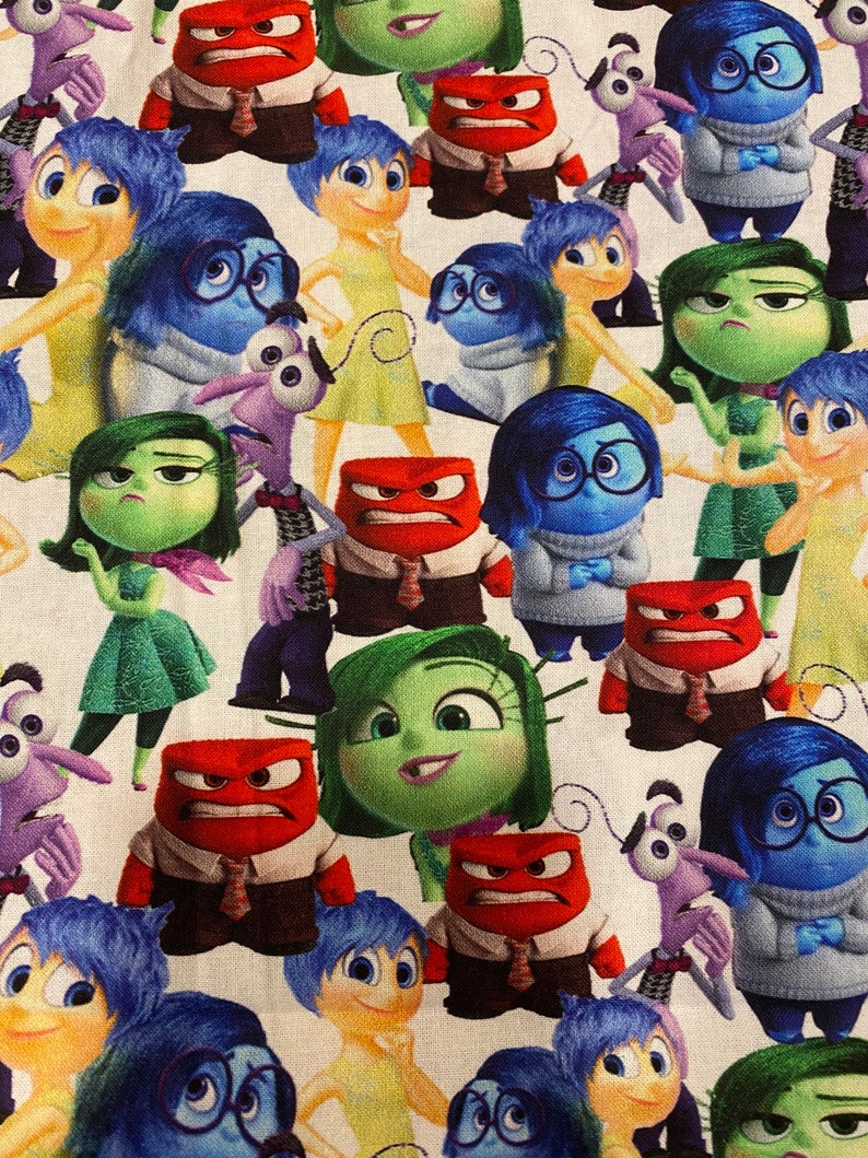 Inside Out Fabric 100% Cotton Fabric by the Yard Disney Joy Fear Anger ...