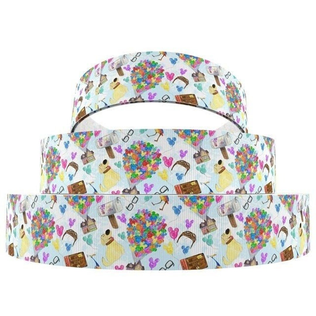 Disney up Ribbon 1, 1.5, and 2 High Quality Grosgrain Ribbon by the Yard Russel, Carl Balloons ...