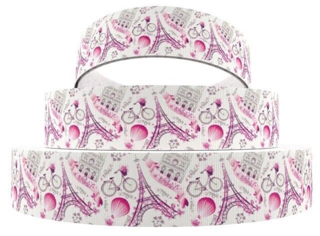 Paris Ribbon 1" or 1.5" High Quality Grosgrain Ribbon by the Yard ...