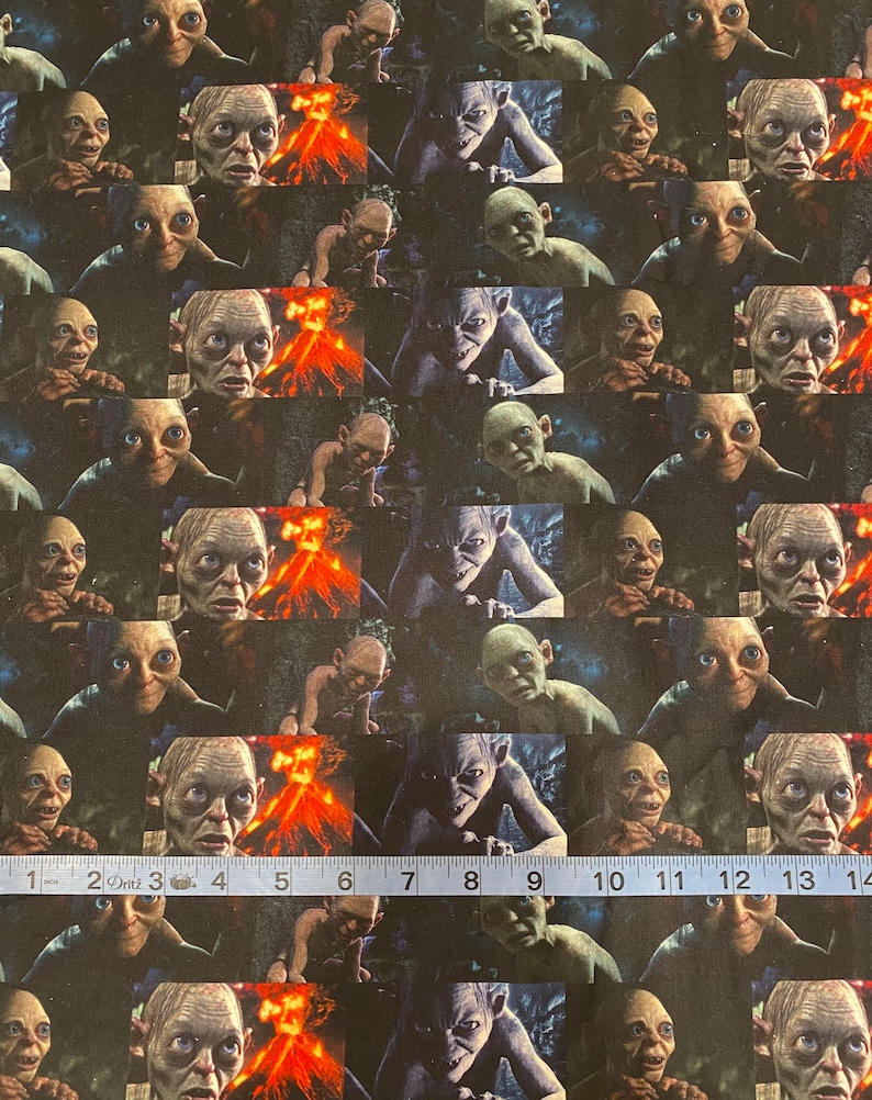 Gollum Fabric 100% Cotton Fabric Fat Quarters Fat Eighths Tumbler Cuts ...