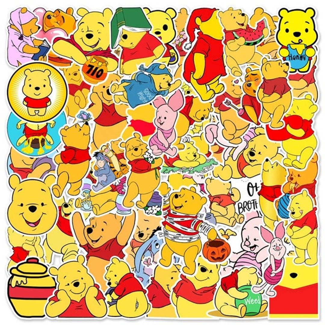 Winnie the Pooh Stickers Pack Water Resistant Decoration Scrapbooking ...