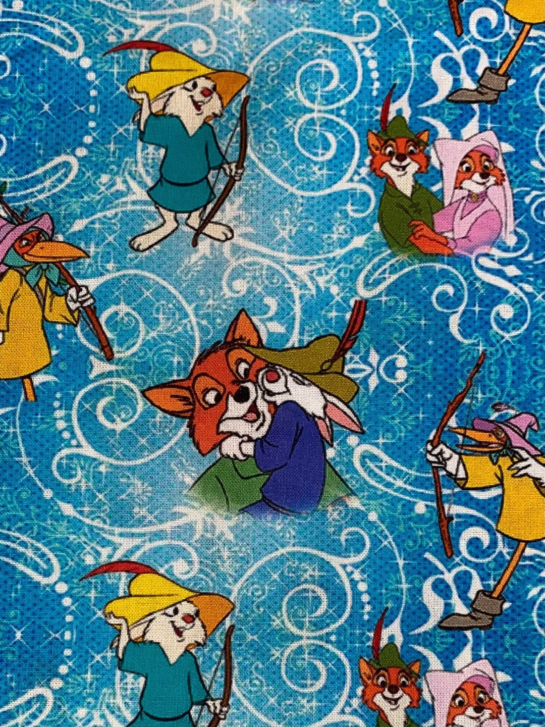 18x10” Disney's Robin Hood Fabric 100% Cotton Fabric Remnants - Etsy