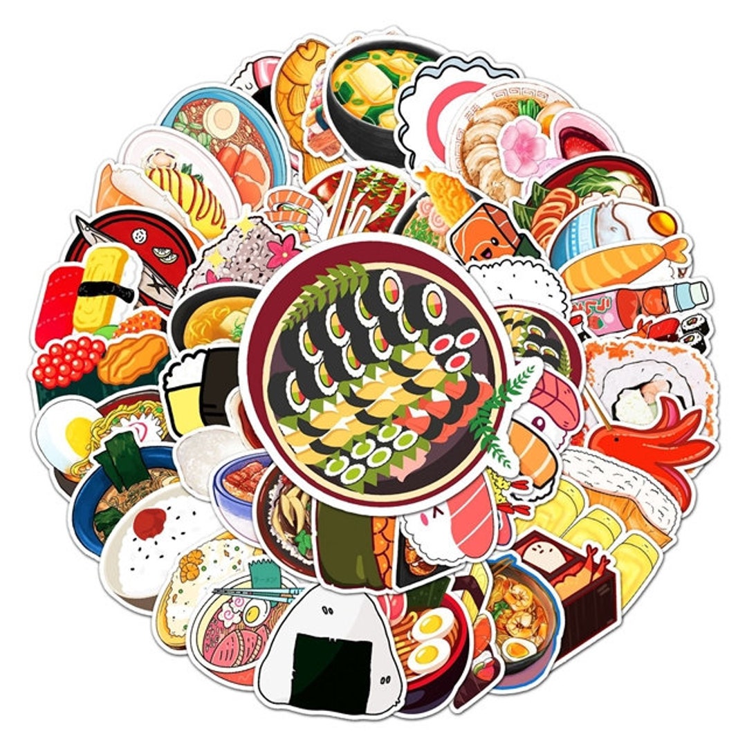 Sushi Stickers Pack | Water Resistant | Decoration | Scrapbooking ...