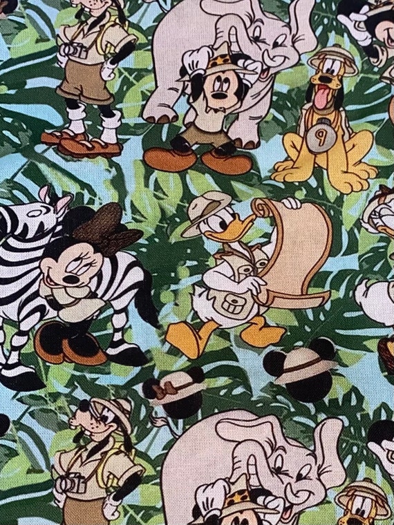 Disney Animal Kingdom Fabric 100% Cotton Fabric by the Yard - Etsy