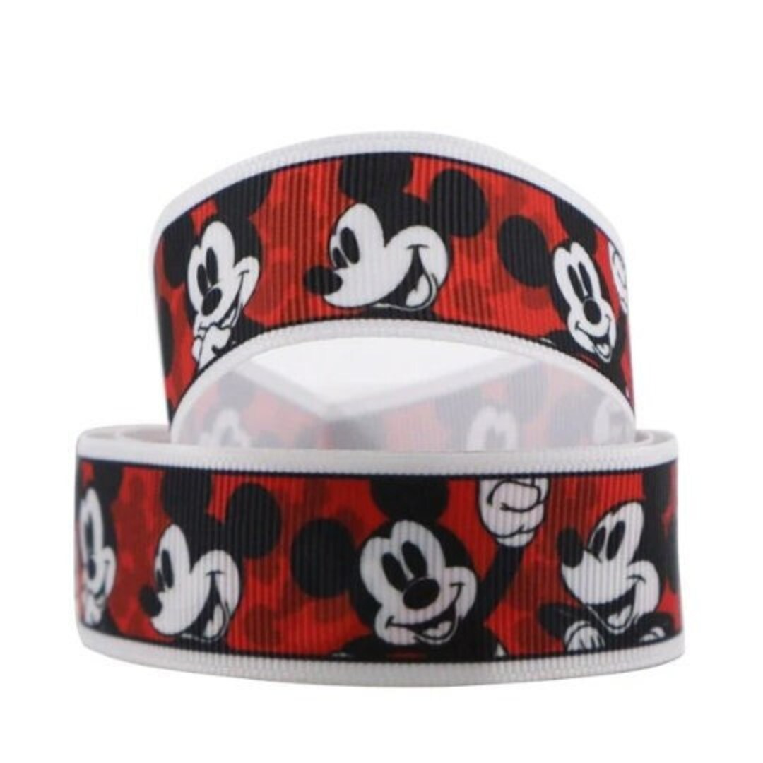 Disney Mickey Mouse Ribbon 1 High Quality Grosgrain Ribbon by the Yard ...