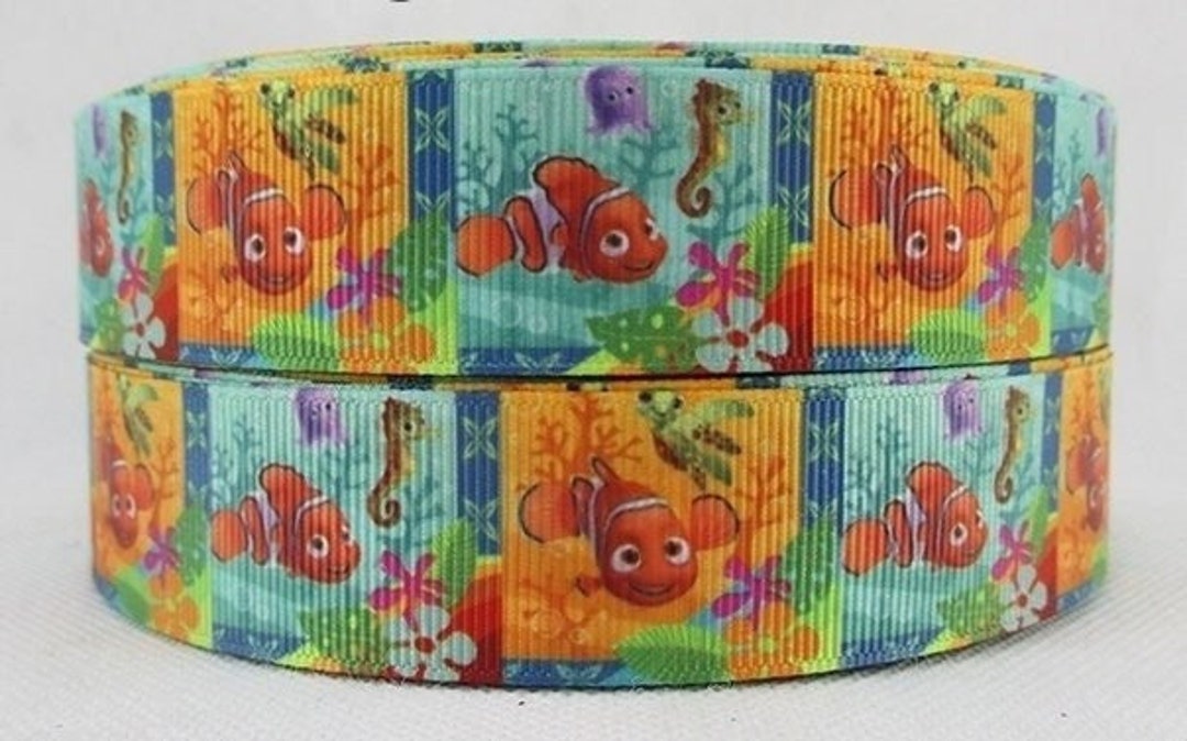 Disney Finding Nemo Ribbon 1" High Quality Grosgrain Ribbon by the Yard ...