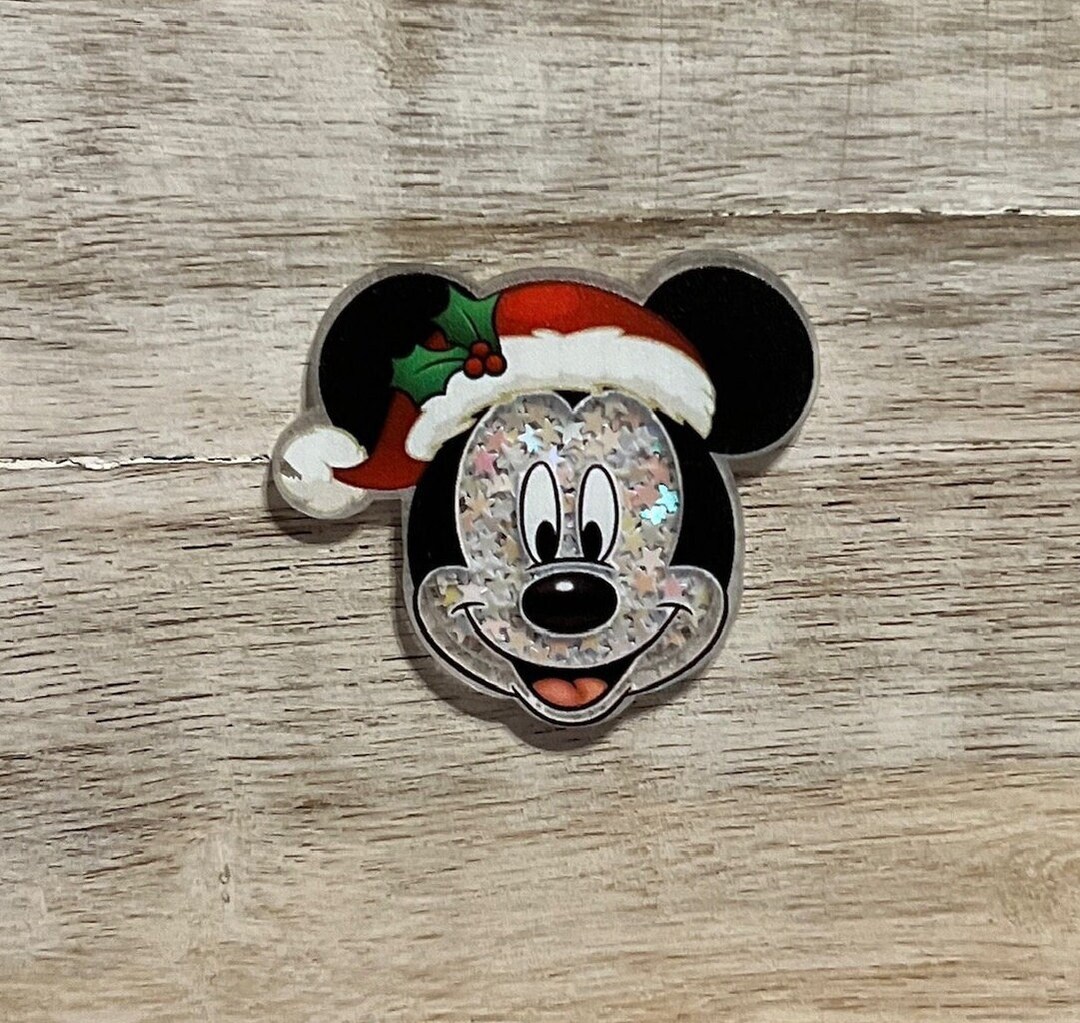 Disney Christmas Mickey Mouse Santa Shaker Planar Resin Flat - Etsy