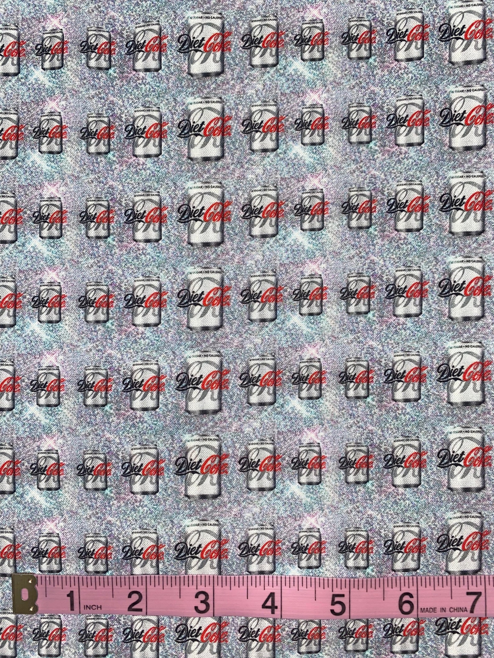 Diet Coke Fabric 100% Cotton Fabric by the Yard Soda Pop Drink Coca ...