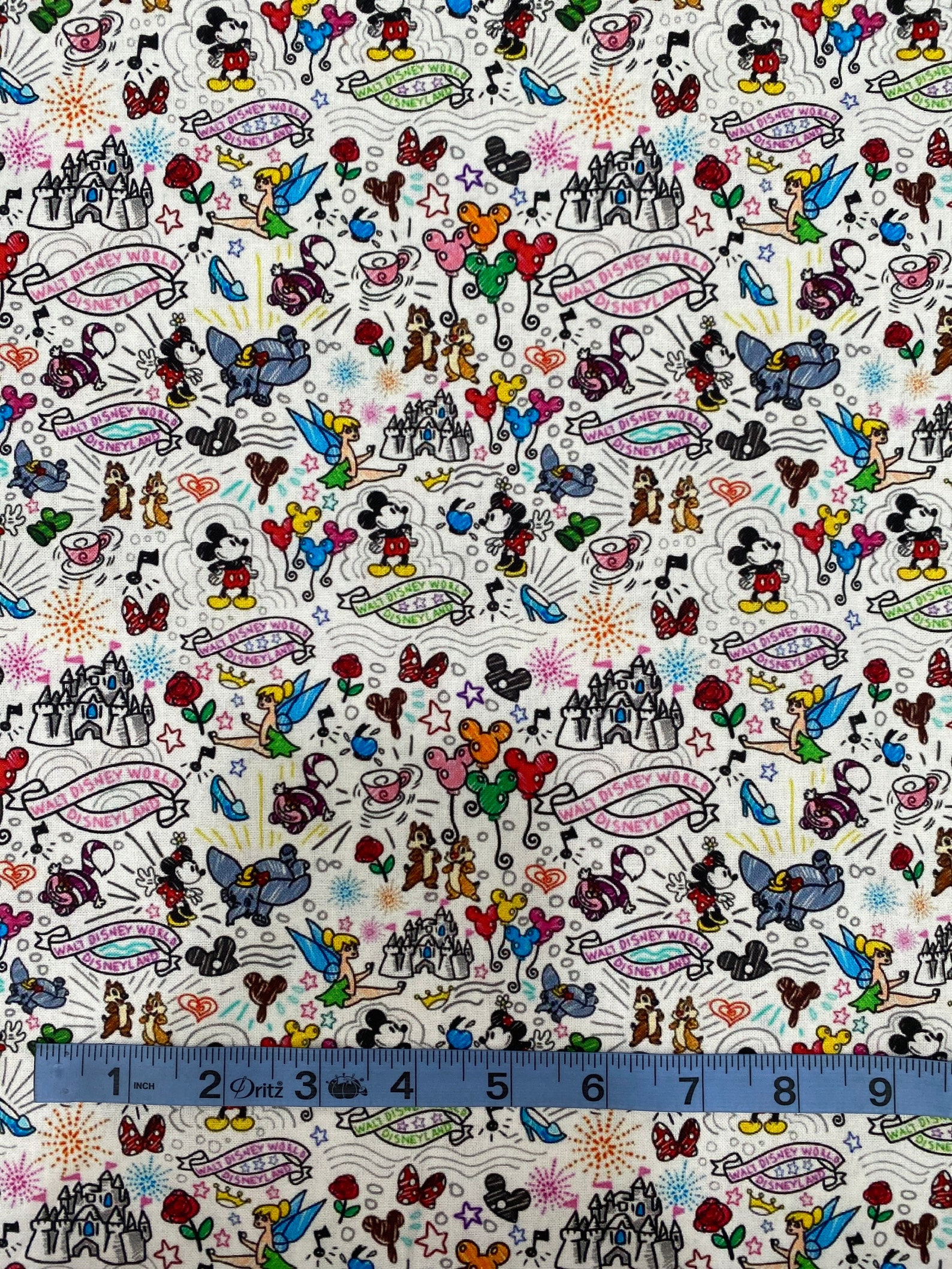 Disney Character Fabric Collage 100% Cotton Fabric by the Yard - Etsy