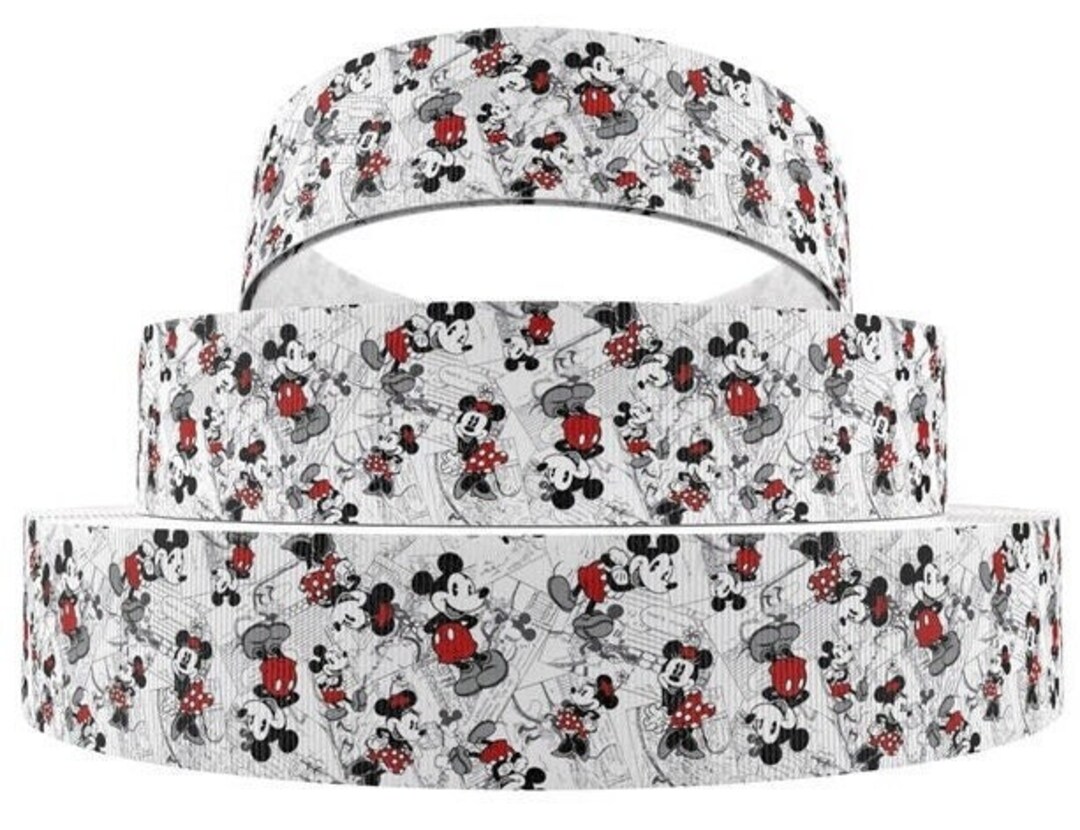 Disney Mickey Mouse Minnie Mouse Ribbon 1", 1.5" and 2" High Quality ...