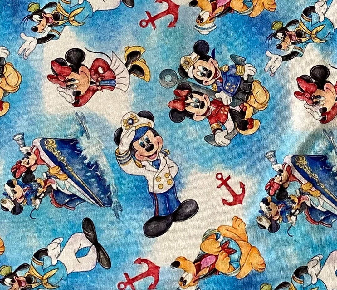 Disney Cruise Fabric 100% Cotton Fabric Fat Quarters Tumbler Cuts ...
