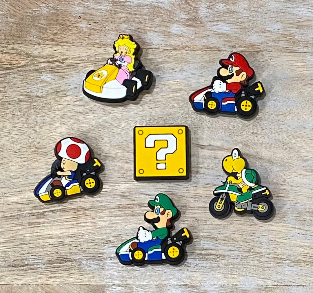 Mario Shoe Charms | Rubber Accessory Embellishment Classic Mario Bro ...