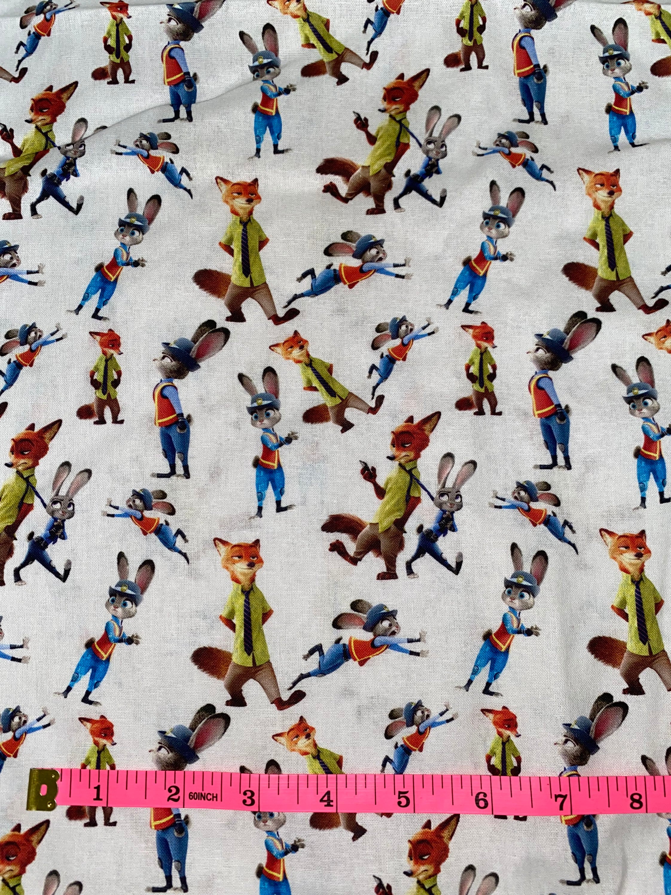 Disney Zootopia Fabric 100% Cotton Fabric by the Yard Disney Animal ...