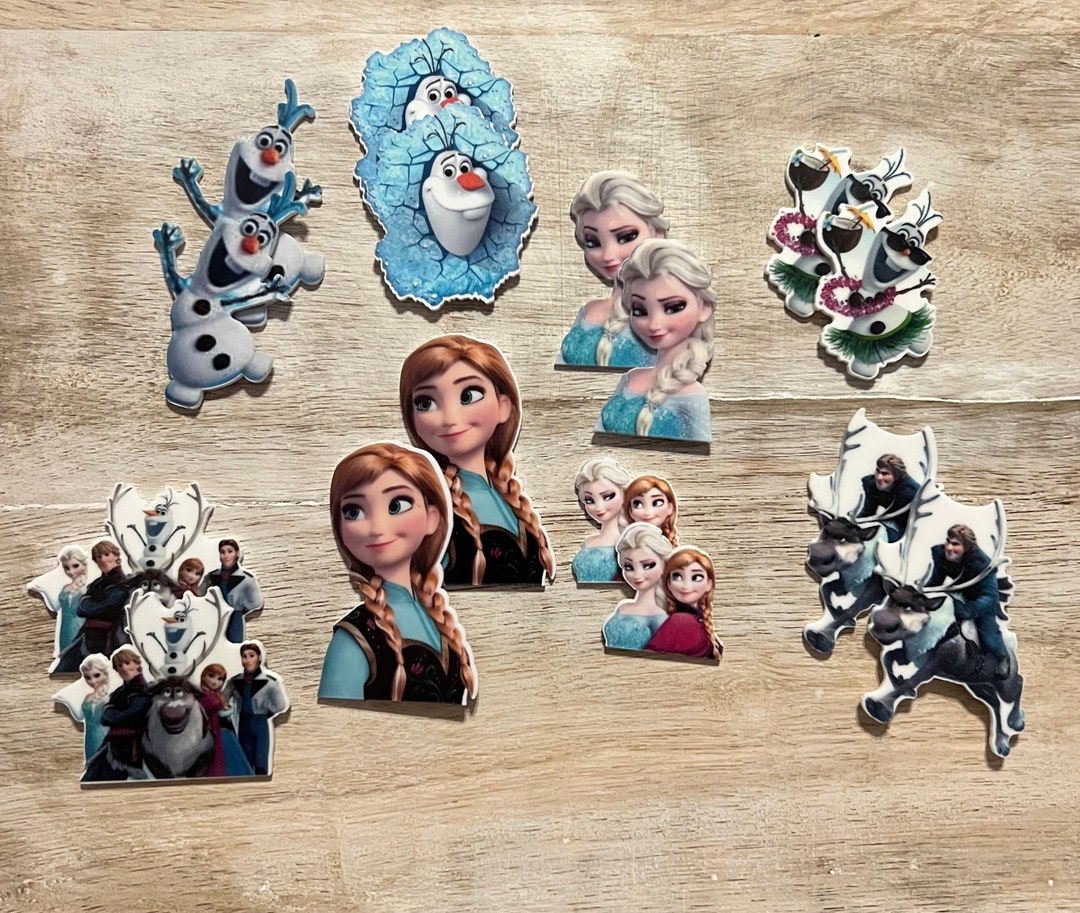 Frozen Resins Flat Back Planar Resin | Elsa, Anna, Olaf, Sven, Kristoff ...