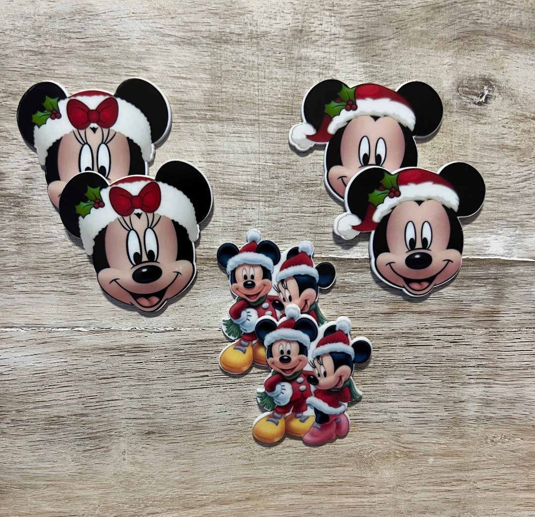 Complete SET Disney Mickey Mouse Christmas Resin Flat Back Planar Resin ...