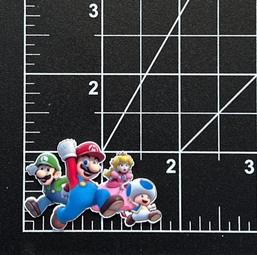 Mario Resins | Flat Back Planar Resin | Mario Brothers Luigi, Yoshi ...