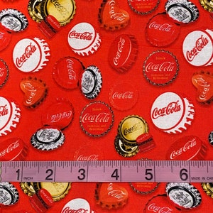 Coca-cola Fabric 100% Cotton Fabric Fat Quarter Tumbler Cut Coke Fabric ...