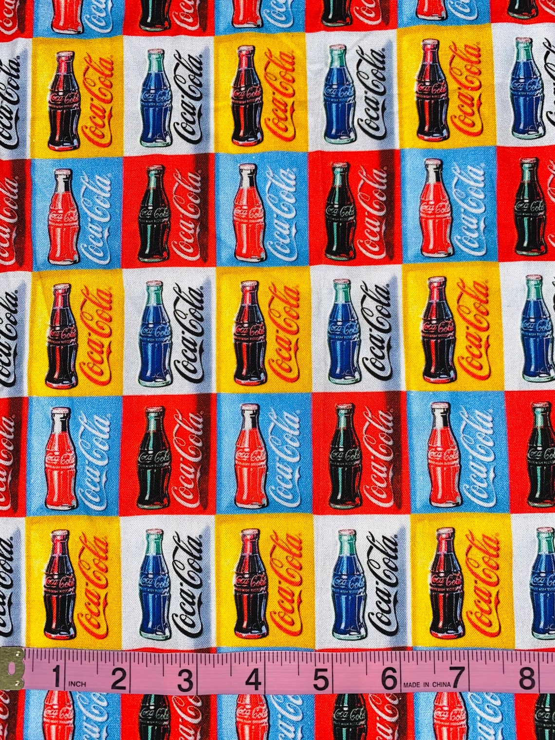 18x10 Coca Cola Fabric 100% Cotton Fabric Remnant - Etsy